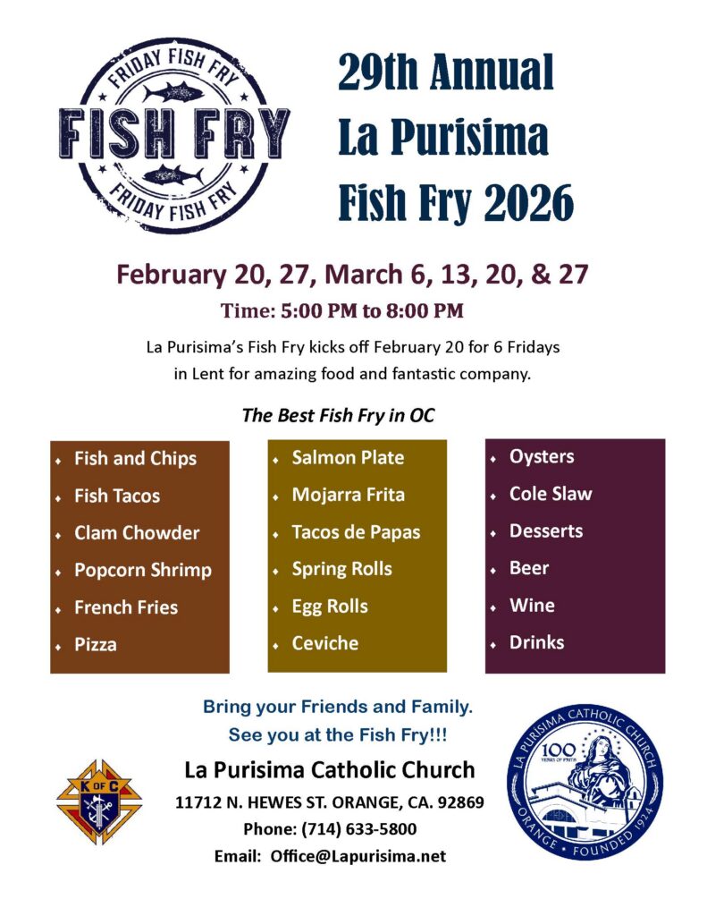 Fish Fry 2026 – La Purisima Catholic Church